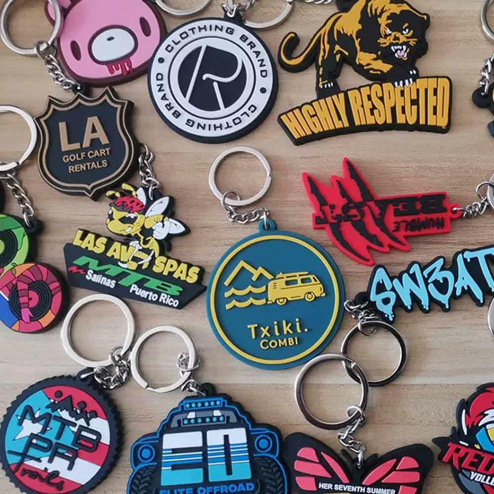 Custom Embossed PVC keyring