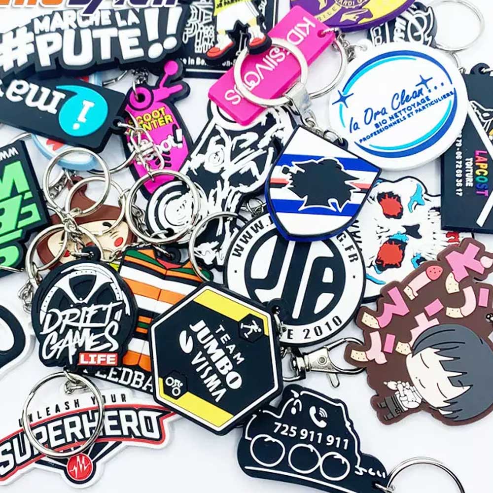 Custom Embossed PVC keyring